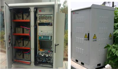 China (Mains Power + Generator + Batteries) Outdoor Telecom Cabinet and Power Supply Solution for sale