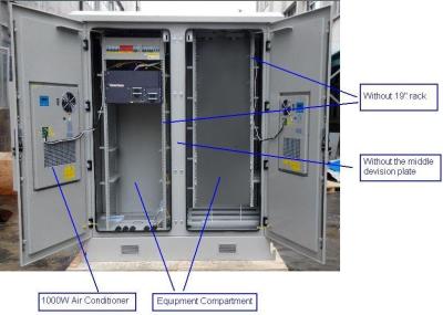 China DDTE048 Outdoor Telecom Cabinet,With 19"rack, Air Conditioner,Rectifier,Battery,Monitoring for sale