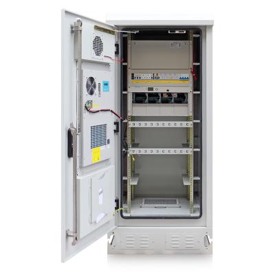 China 19 Inch 40U Steel Outdoor Telecom Cabinet With Air Conditioner /  IP55 Base Station Enclosure for sale