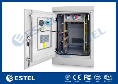 China Waterproof Dustproof 19" 20U Outdoor Telecom Cabinet With Front Door And Back Door Double Wall Heat Insulation for sale