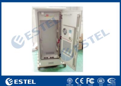 China 19" Electric Outdoor Telecom Cabinet With Heat Exchanger Cooling Double Layer Metal Sheet for sale