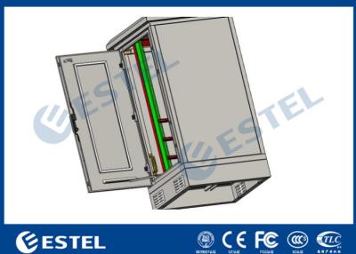 China 24U Single Wall Outdoor Telecom Cabinet With Fan Cooling Galvanized Steel Material for sale