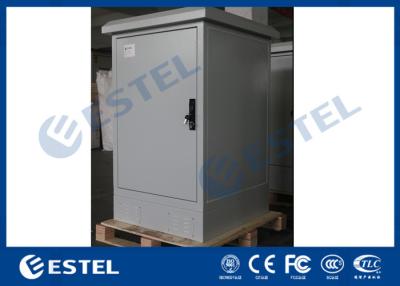 China IP55 Galvanized Steel Single Wall Outdoor Telecom Cabinet  With Front Rear Access for sale