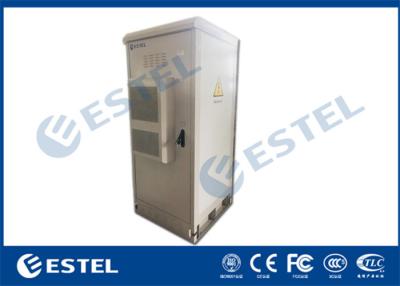 China 40U IP55 Sandwich Structure Outdoor Telecom Cabinet 19'' Rack / Double Wall Base Station for sale