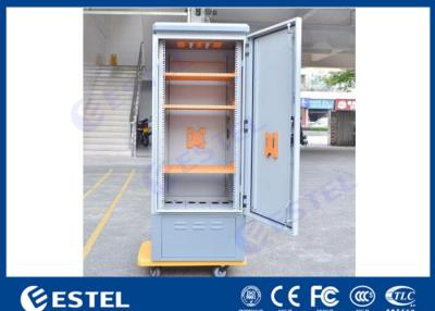 China IP55 Anti Corrosion Powder Coated Thermostatic Outdoor Telecom Cabinet With Front Rear Access for sale