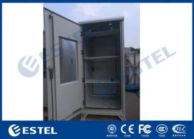 China IP65 Outdoor Telecom Cabinet With Front And Rear Door With Air Conditioner Cooling for sale