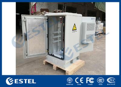 China 19” Mounting Rack Air Conditioner Cooling System Outdoor Telecom Cabinet With Two Access Doors for sale