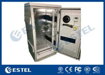 China Single Wall Galvanized Steel Outdoor Communication Cabinets Grey RAL7035 Color for sale
