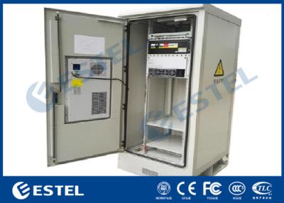 China 220VAC Air Conditioner Cooling System Galvanized Steel Integrated Outdoor Telecom Cabinet for sale