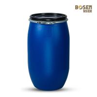 China Cylindrical 120L Water Barrel HDPE Plastic Blue Drum Solid Liquid for sale