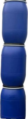 Cina 200L Blu Barrel tamburo di plastica con manico e anello di acciaio per lo stoccaggio di sostanze chimiche in vendita