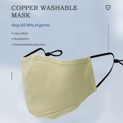 Cina Maschera elastica di rame lavabile del cotone di Ion Cotton Face Mask Reusable Earloop in vendita
