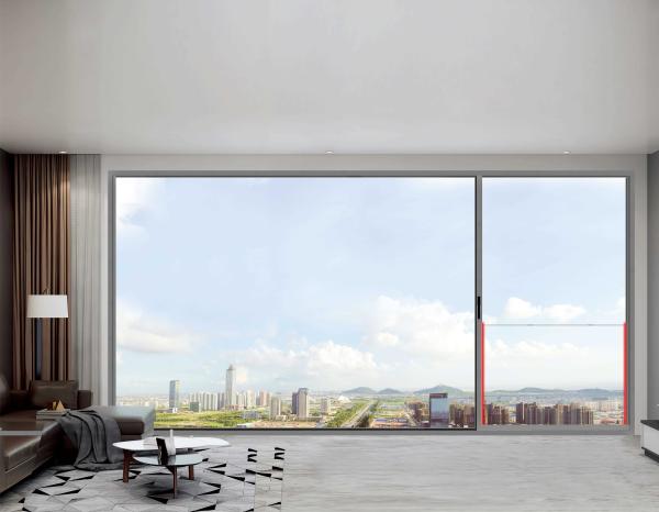 Quality OEM ODM Lift And Slide Aluminium Doors With Panoramic Large Glass Panel for sale