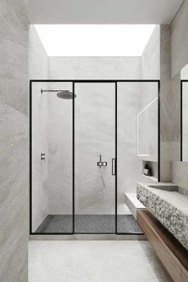 China Compact Bifold Stainless Steel Bathroom Door For Wide Accessible Interior Entrances for sale