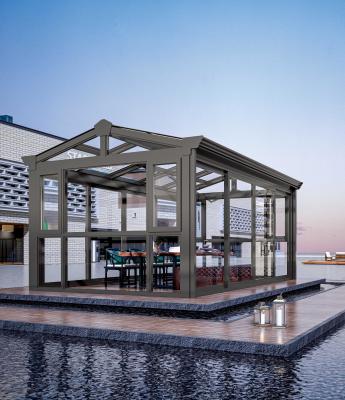 China Modern Minimalist Full View Aluminum Glass Sunroom For Luxury Villa for sale