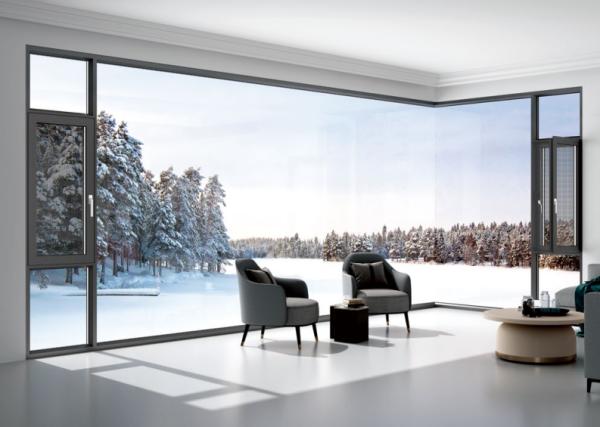 Quality A5 Soundproof Aluminum Casement Window With Thermal Break / Multi Point Locking for sale