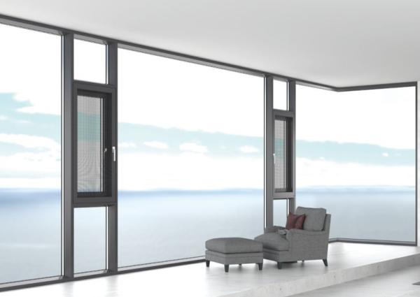 Quality A6 Acoustic Double Glazed Aluminum Casement Window Thermal Insulation Safety UV Protection for sale