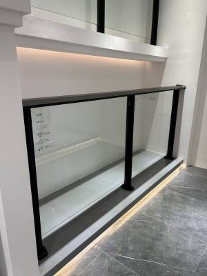 China Frameless Aluminum Base Shoe Glass Railing System For Balcony Safety for sale