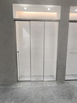 China Custom Silver Frame Triple Sliding Shower Enclosure For Modern Bathroom for sale