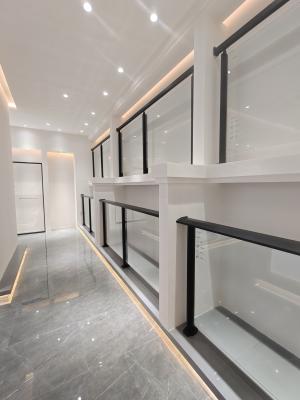 China Custom Black Aluminum Glass Railing For Duplex Stair And Balcony for sale