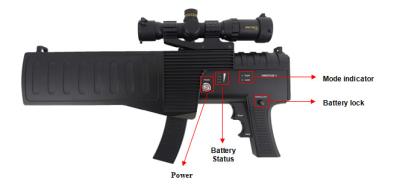 Cina 40db 1180mhz - pistola tenuta in mano del Uav dell'emittente di disturbo dei Gps 1280mhz in vendita