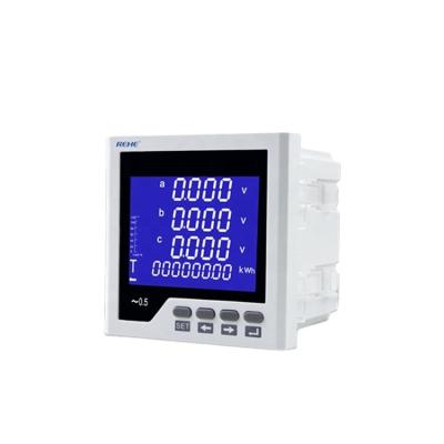 China Display Simple Operation Intelligent Blue LCD Display 96*96mmThree Phase Multi-function Meter RH-3D3Y for sale