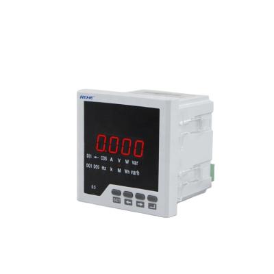 China 96*96mm Single Phase Intelligent A V HZ KWH Multifunction Power Meter with RS485 for sale