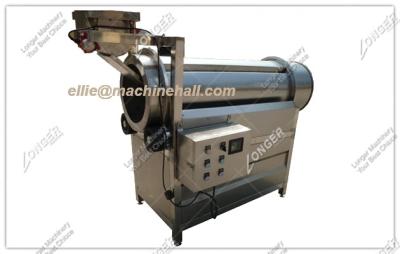 China Single-drum Stainless Steel  Gray Puffed Food Seasoning Machine|Snacks Seasoning Machine for sale