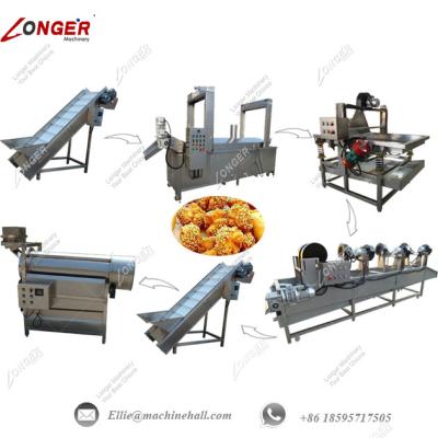 China Chicken Nuggets Processing Line|Chicken Nuggets Fryer Machine|Fried Chicken Nuggets Making Machine|Chicken Fryer Machine for sale
