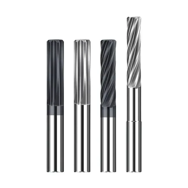 Solid Carbide Tungsten Steel Reamer close-up view