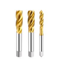 China M2 HSS Machine Taps with Titanium Coating for M12 Spiral Blind Hole Threading Tools for sale
