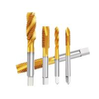 China M2 HSS Machine Taps with Titanium Coating for M12 Spiral Blind Hole Threading Tools for sale