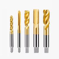 China M2 HSS Machine Taps with Titanium Coating for M12 Spiral Blind Hole Threading Tools for sale