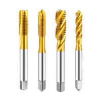 China M2 HSS Machine Taps with Titanium Coating for M12 Spiral Blind Hole Threading Tools for sale