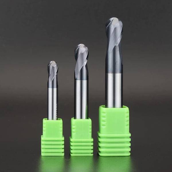 Quality Professional Diamond Coated Carbide HRC70 Graphite Ball End Mills for CNC for sale