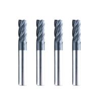 China Diamond Coating 4F Flute CNC Router Bits for Graphite Cutting Precision for sale