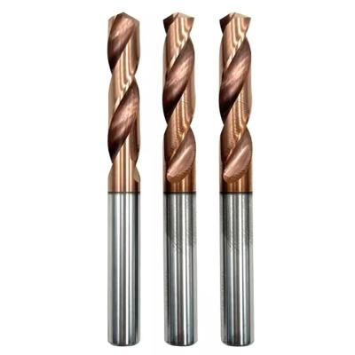 China Broca HRC55 de haste reta para furar CNC, broca espiral de aço de tungstênio e carboneto, 2 canais, broca endurecida para usinagem e furação de metais à venda