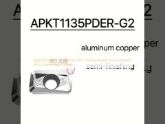 Apkt1135pder-G2 Carbide CNC Turning Inserts For Aluminum Alloy Machining Cutting