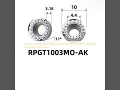 Ronde Carbide CNC freesinsert Km-Rpmt1003mo-Ak Vaste punt boor CNC insert