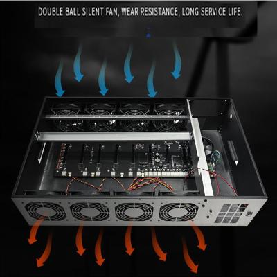 China LGA1155 Intel® B75 8GPU Ethereum Crypto Mining PC Included G2030 Dual Core Cpu Power Supply 2000w for sale