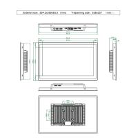 China 21.5 inch Quad core J6412 4COM 2LAN industrial panel PC with Capacitive touchscreen for sale