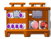 China HDPE Cover 18 Channel Orange Distribution Box Leakage Proof for sale