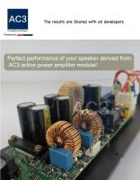 China Active Speaker 20k Ohm 800W Speaker Power Amplifier Module for sale