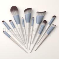 China Simple Elegant 12pcs Face Make Up Brushes Set  Eco Friendly Customized Handle for sale