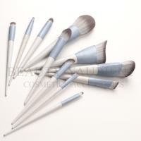China Simple Elegant 12pcs Face Make Up Brushes Set  Eco Friendly Customized Handle for sale