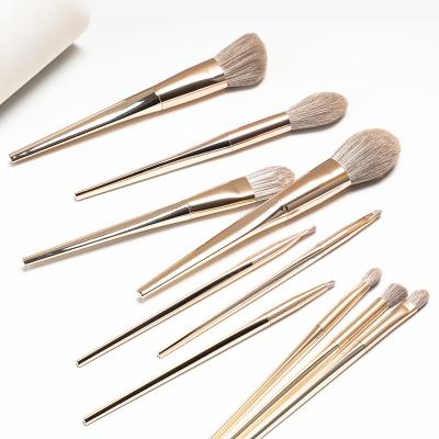 Cina Set di pennelli di qualità superiore di plastica di trucco della maniglia 13pcs di doratura nessuna crudeltà in vendita