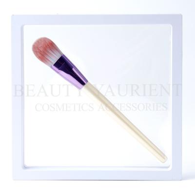 Cina maniglia di legno di Pearl White della spazzola cosmetica del fondamento dei capelli di 3tone PBT in vendita