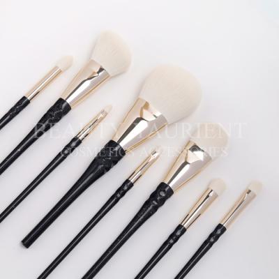 Cina Morbidezza di plastica della maniglia set di pennelli cosmetici del puntale di alluminio del set di pennelli di trucco di 8 pezzi in vendita