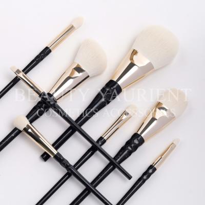 Cina Morbidezza di plastica della maniglia set di pennelli cosmetici del puntale di alluminio del set di pennelli di trucco di 8 pezzi in vendita