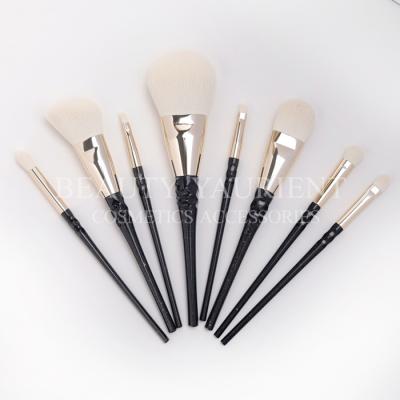 Cina Morbidezza di plastica della maniglia set di pennelli cosmetici del puntale di alluminio del set di pennelli di trucco di 8 pezzi in vendita